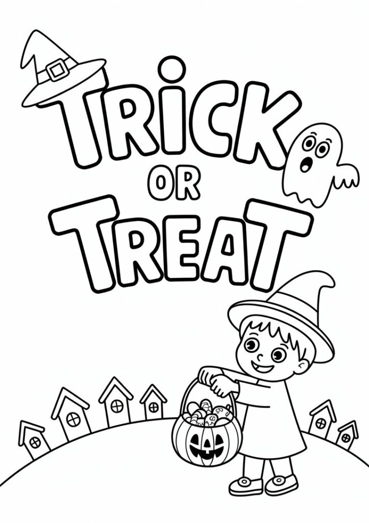 77+ Trick-Or-Treat Coloring Pages Free Coloring For Kids