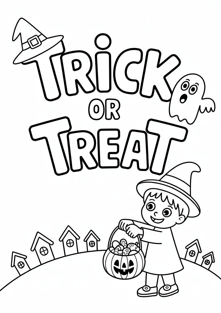 77+ Trick-Or-Treat Coloring Pages Free Coloring For Kids