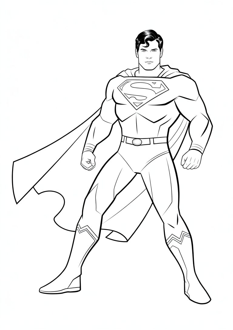 144+ Superman Coloring Pages Free For Kids Coloring Sheets