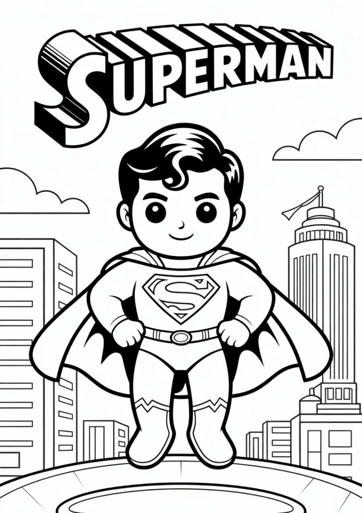 144+ Superman Coloring Pages Free For Kids Coloring Sheets
