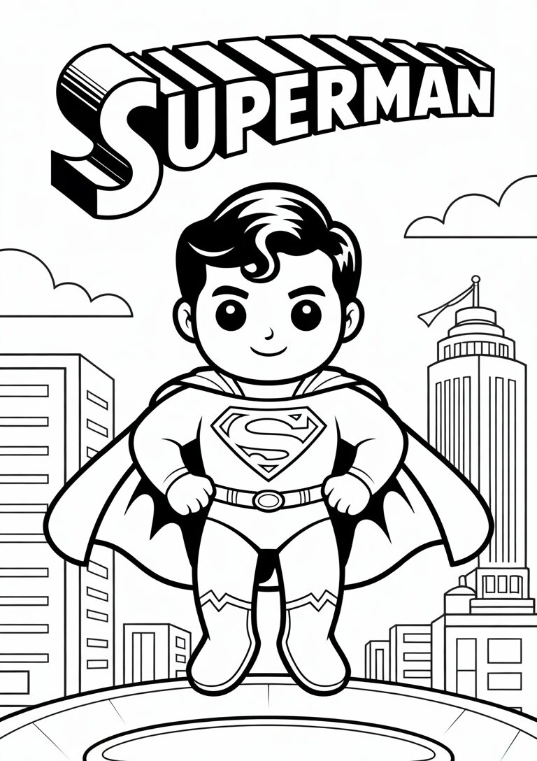 144+ Superman Coloring Pages Free For Kids Coloring Sheets