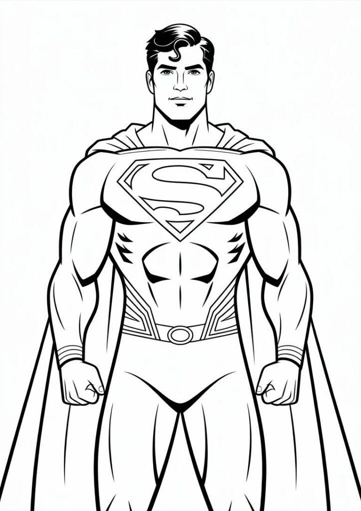 144+ Superman Coloring Pages Free For Kids Coloring Sheets