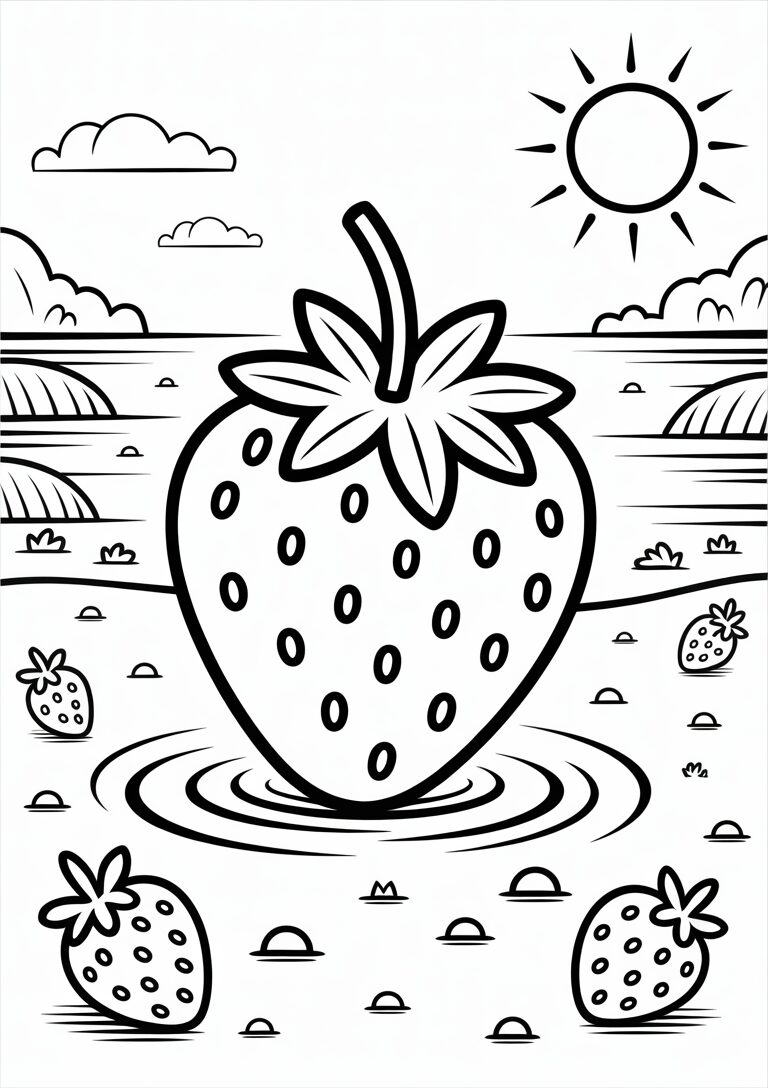 134+ Strawberry Coloring Pages Free Coloring Sheets
