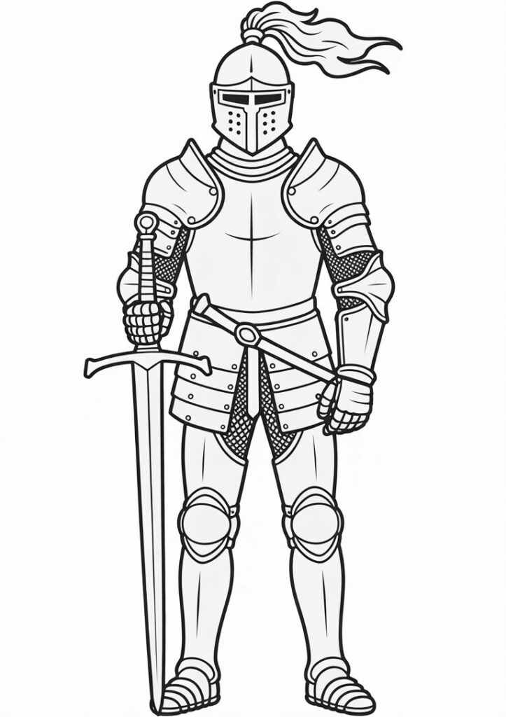 86+ Knight Coloring Pages Free Coloring For kids
