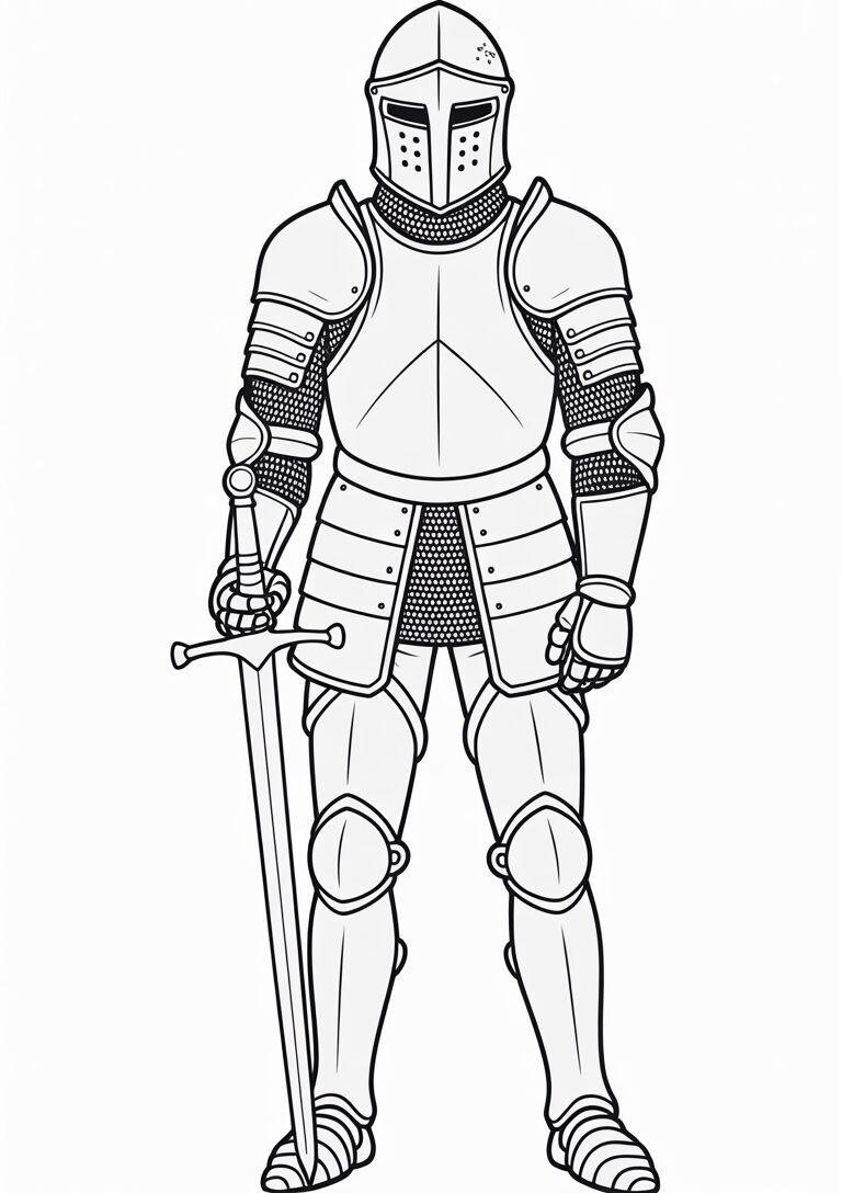 86+ Knight Coloring Pages Free Coloring For kids