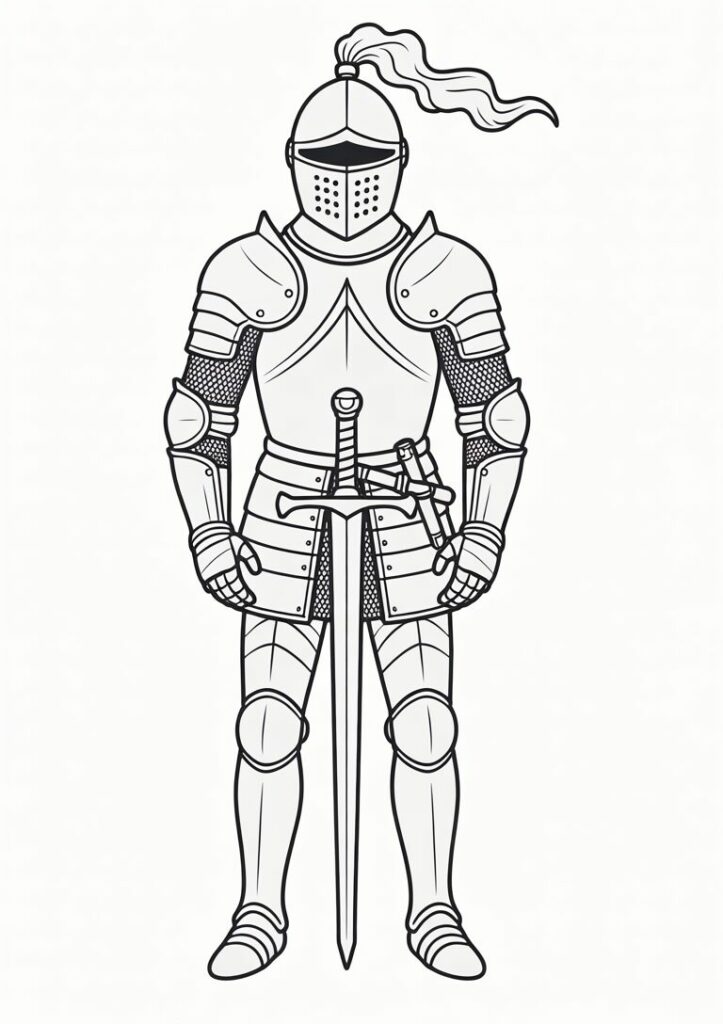 86+ Knight Coloring Pages Free Coloring For kids