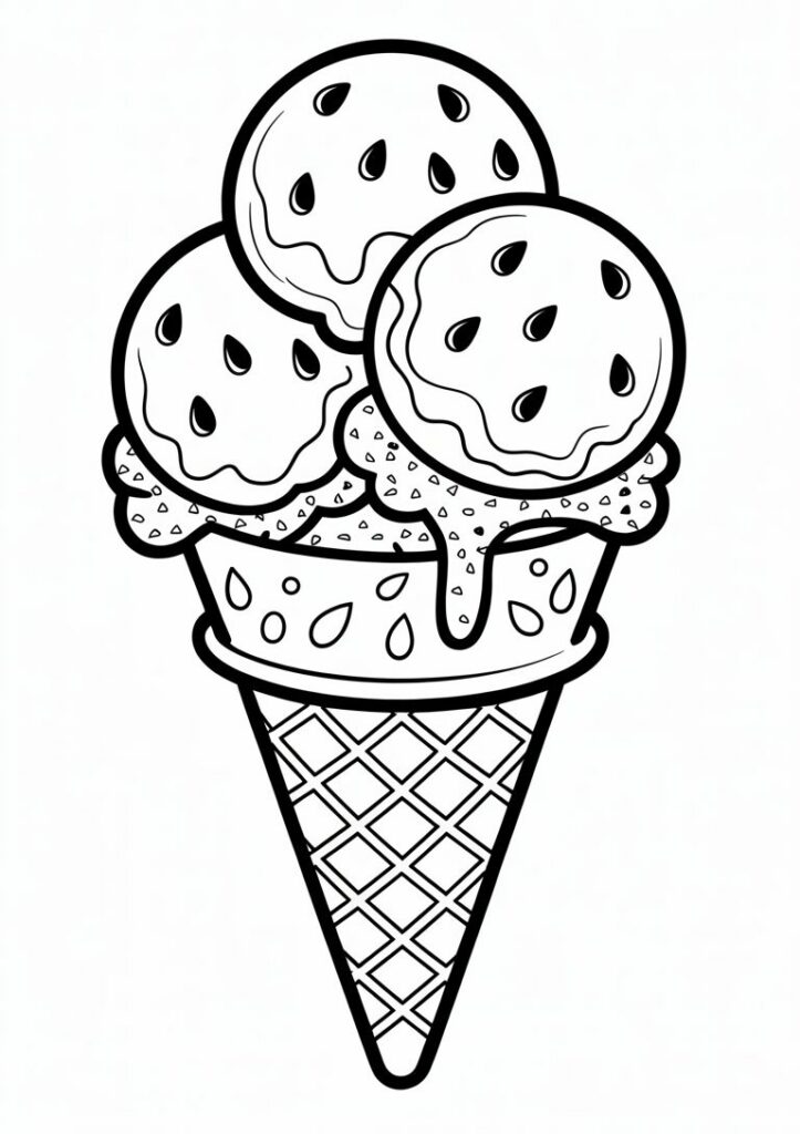 TOP 330+ Ice Cream Coloring Pages Super Cute