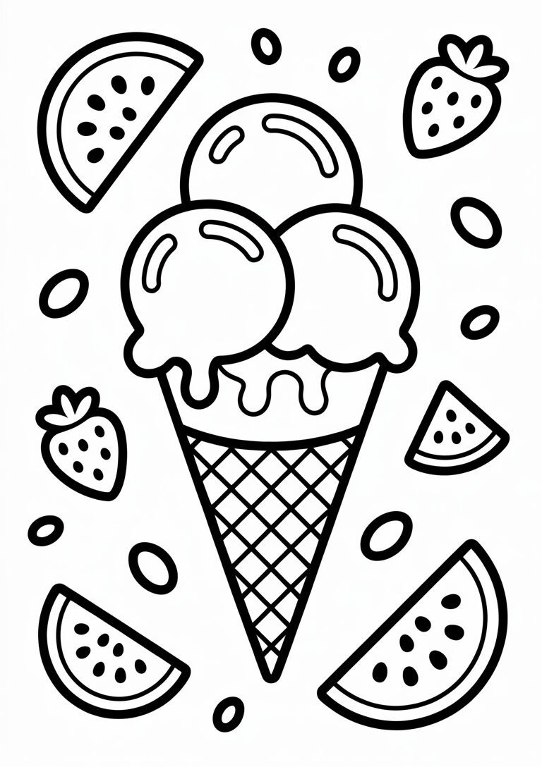 TOP 330+ Ice Cream Coloring Pages Super Cute