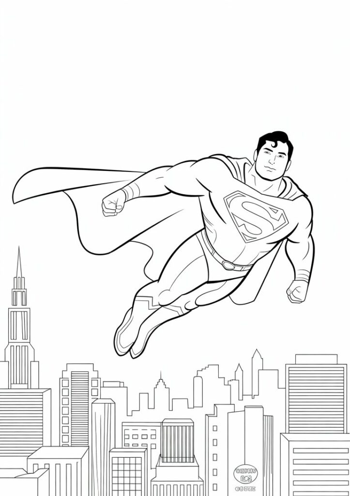 144+ Superman Coloring Pages Free For Kids Coloring Sheets